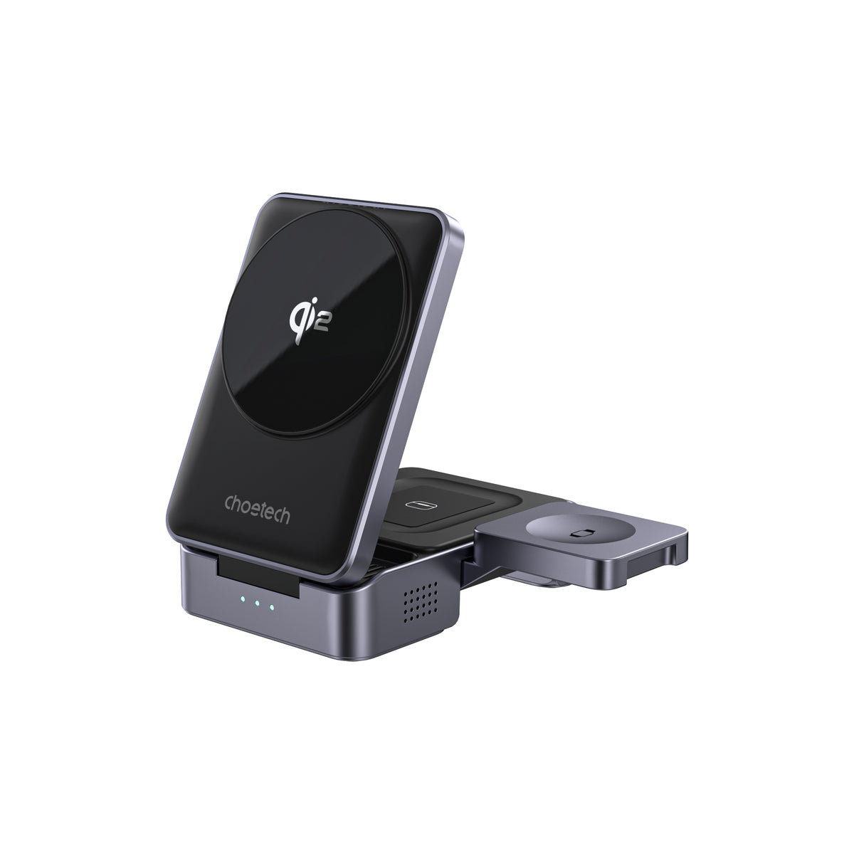 Choetech MagLeap Qi2 Official 3 in 1 15W MagSafe foldable wireless cha ...