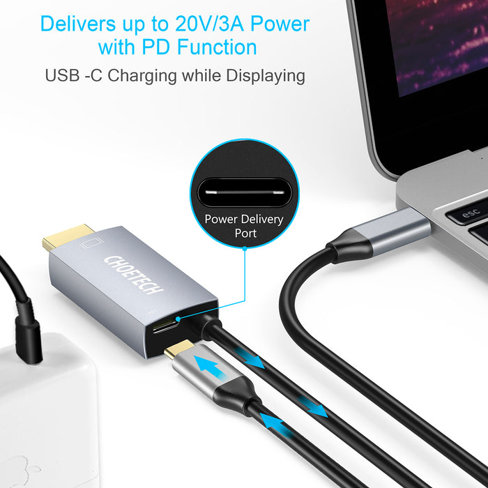 USB-C to HDMI Cable – 4K@60Hz, 100W PD, for MacBook – CHOETECH