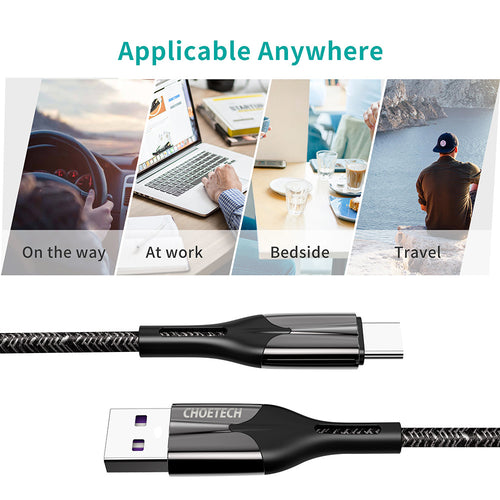 5A USB-A to USB-C Fast Charging Cable – Durable & High‑Speed – CHOETECH